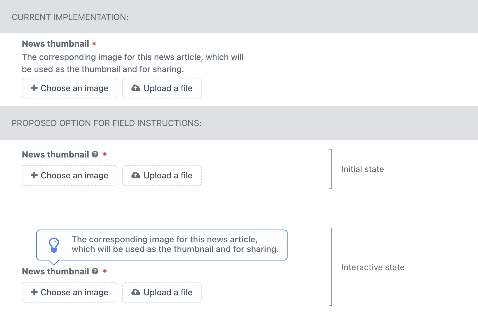 Allow an option for alternative Field Instructions UI · craftcms cms · Discussion #12249 · GitHub