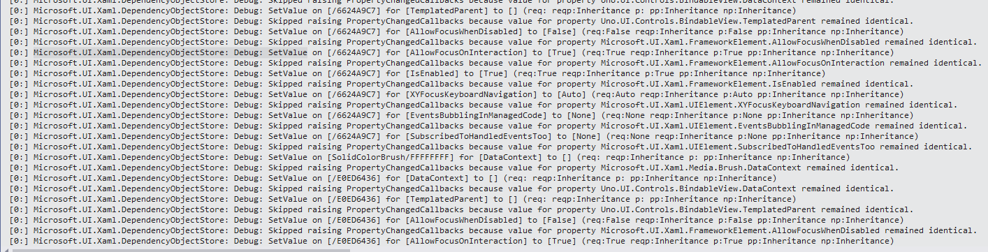 Plenty Of Debug Logentries · Unoplatform Uno · Discussion 9478 · Github
