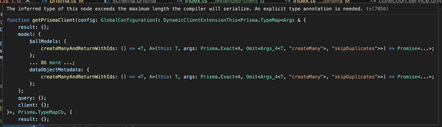 ` Extends` Ts Error Inferred Type Of This Node Exceeds The Maximum Length The Compiler Will