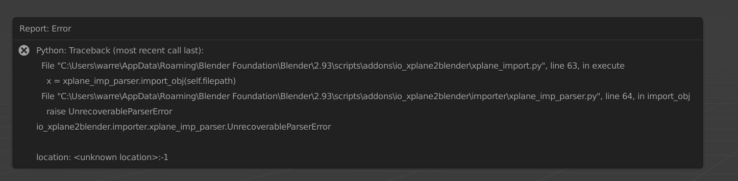 Invalid OBJ file header version error report should report that the obj ...