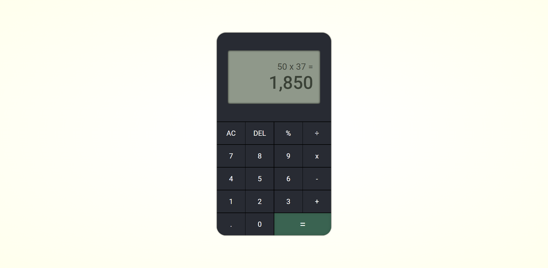 GitHub - rafaelmollad/calculator: Calculator made with HTML, CSS and JS