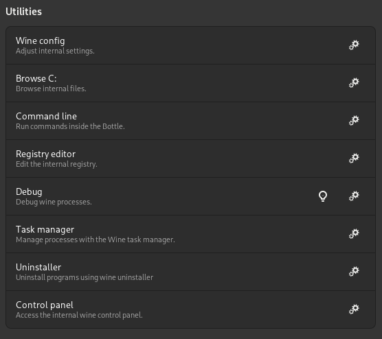 [Request] Add Wine Explorer to Utilities section · Issue #1029 · bottlesdevs/Bottles · GitHub
