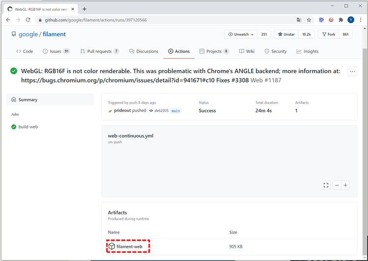 Web: Filament not working on Google Chrome · Issue #3352 · google ...