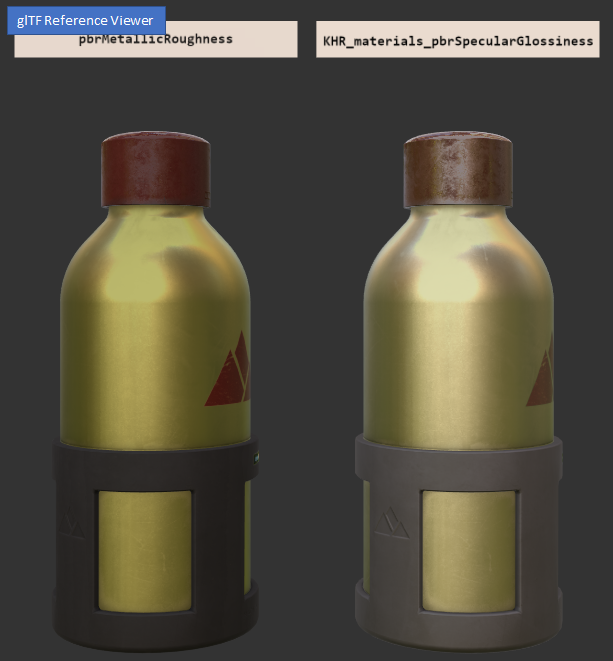 The colors of the two models in SpecGlossVsMetalRough.gltf are ...