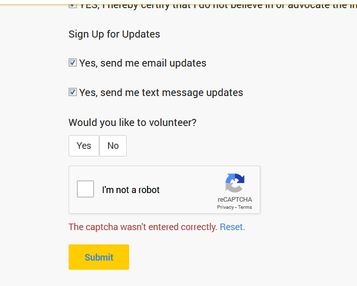 Validate email error: 'The captcha wasn't entered correctly. Reset.' · Issue #3217 · CalderaWP ...