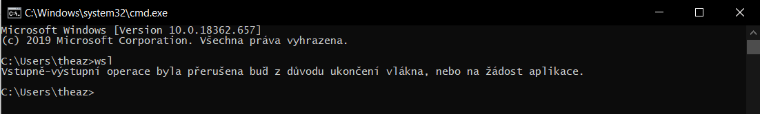 The I/O operation has been aborted because of either a thread exit or ...