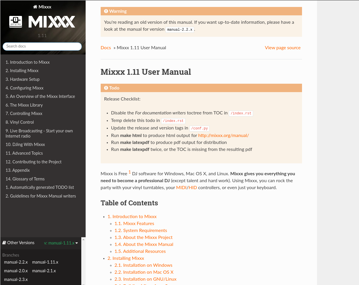 Versioning · Issue #88 · mixxxdj/manual · GitHub