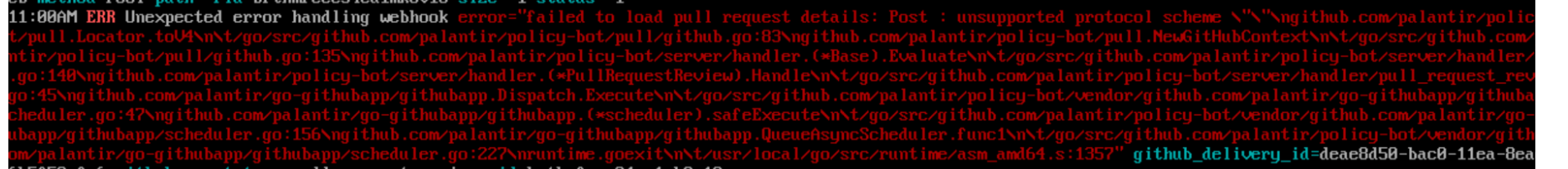 Unsupported Protocol Scheme · Issue 201 · Palantirpolicy Bot · Github