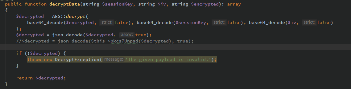小程序解密The given payload is invalid. · Issue #1312 · w7corp/easywechat ...