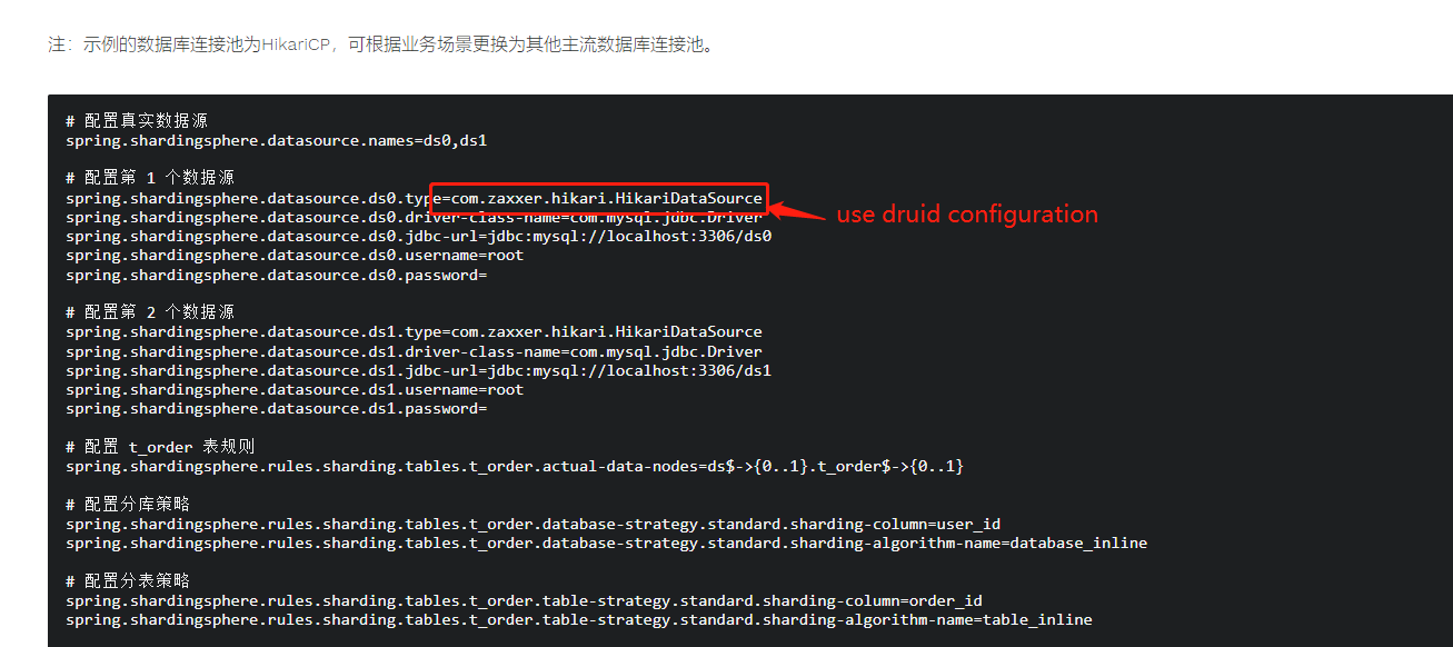 shardingsphere-jdbc-core-spring-boot-starter use driud configuation not working · Issue #26427 ...