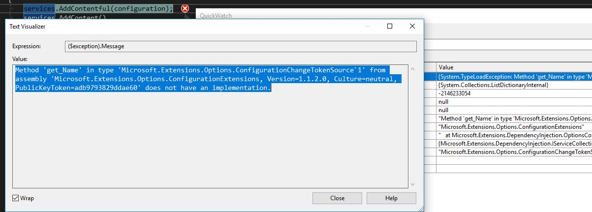 Problem with Microsoft.Extensions.Options when creating a NetCore 2.0 app · Issue #124 ...