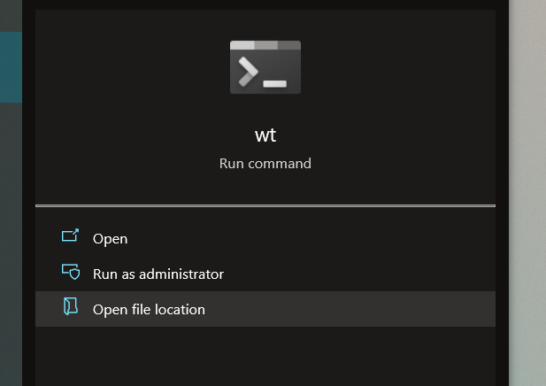 When searching for "wt.exe" in Windows Search Box, it crashes and ...