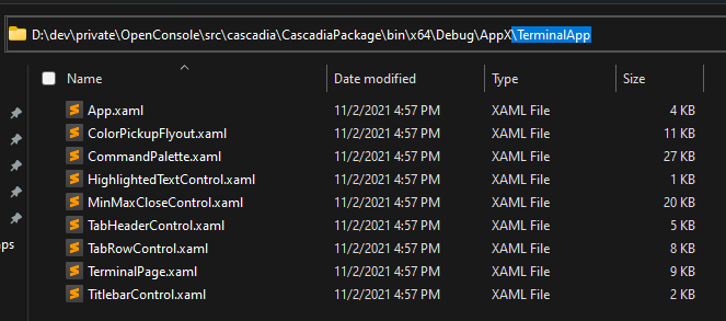 Terminal XAML files should be in binary (.xbf) format for improved ...