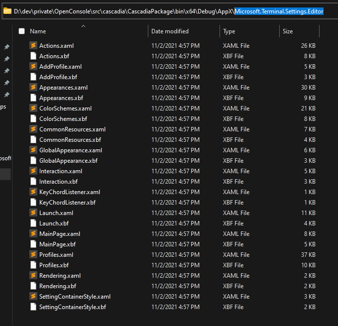 Terminal XAML files should be in binary (.xbf) format for improved ...