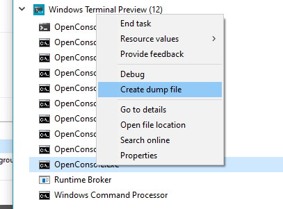 Conhost high CPU usage with Windows Terminal closed · Issue #8023 · microsoft/terminal · GitHub