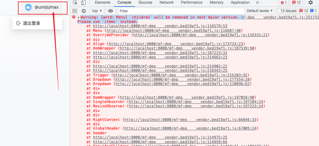 🐛[BUG] 升级 ant 4.2.0 Warning: [antd: Menu] `children` will be removed in next major version ...
