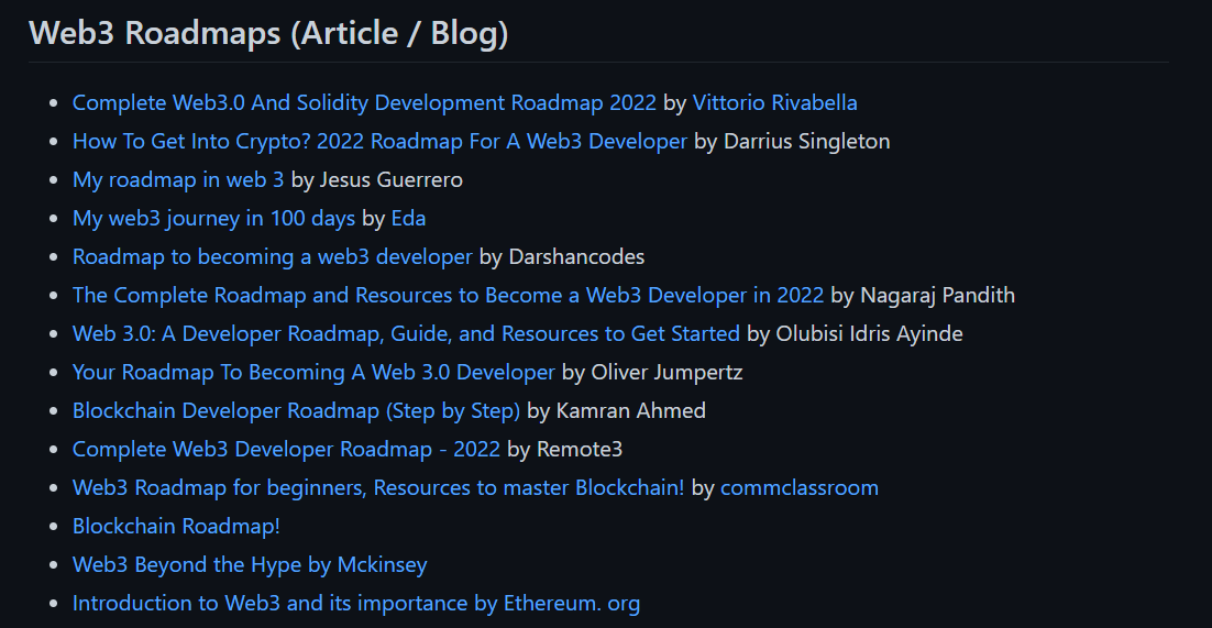 Add missing Web3 roadmaps (Article/Blog) have no description · Issue #207 · FrancescoXX/free ...