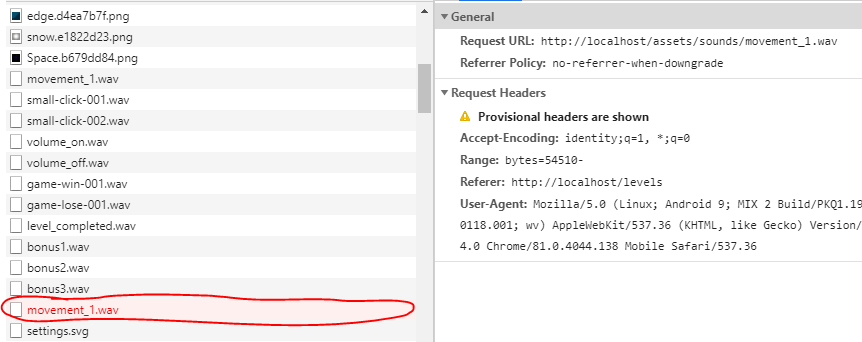 bug: File assets that are downloaded making use of HTTP Range requests fail to download ...