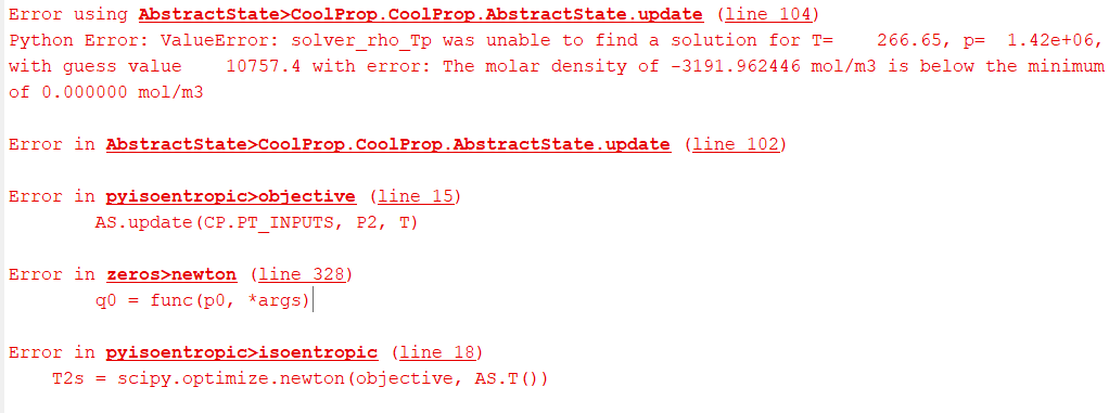 Mixtures error: phase envelope must be built to carry out HSU_P_flash ...