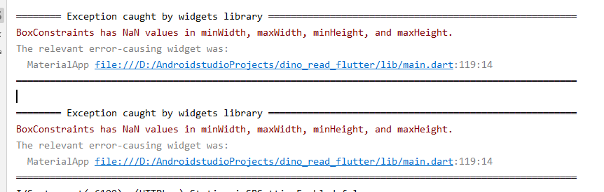 Boxconstraints Has Nan Values Exception Rflutterhelp