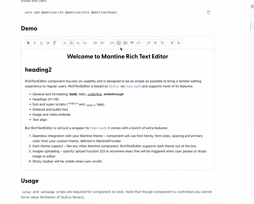 [bug] find two weird behavior of `@mantine/rte` · Issue #1389 · mantinedev/mantine · GitHub