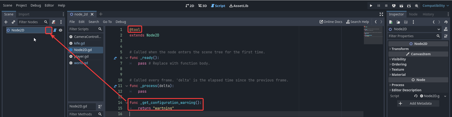 _get_configuration_warning not working · Issue #75573 · godotengine/godot · GitHub