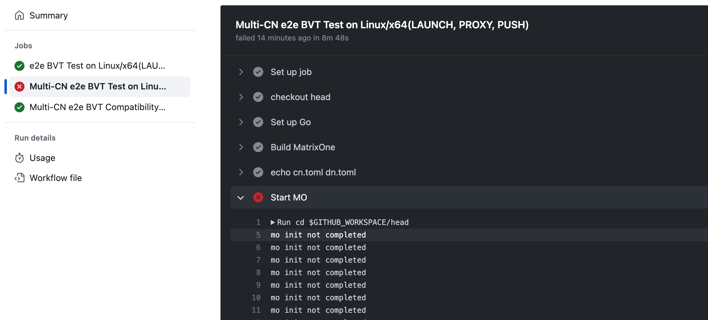 Bug Mo Failed To Startup Occasionally · Issue 10750 · Matrixoriginmatrixone · Github