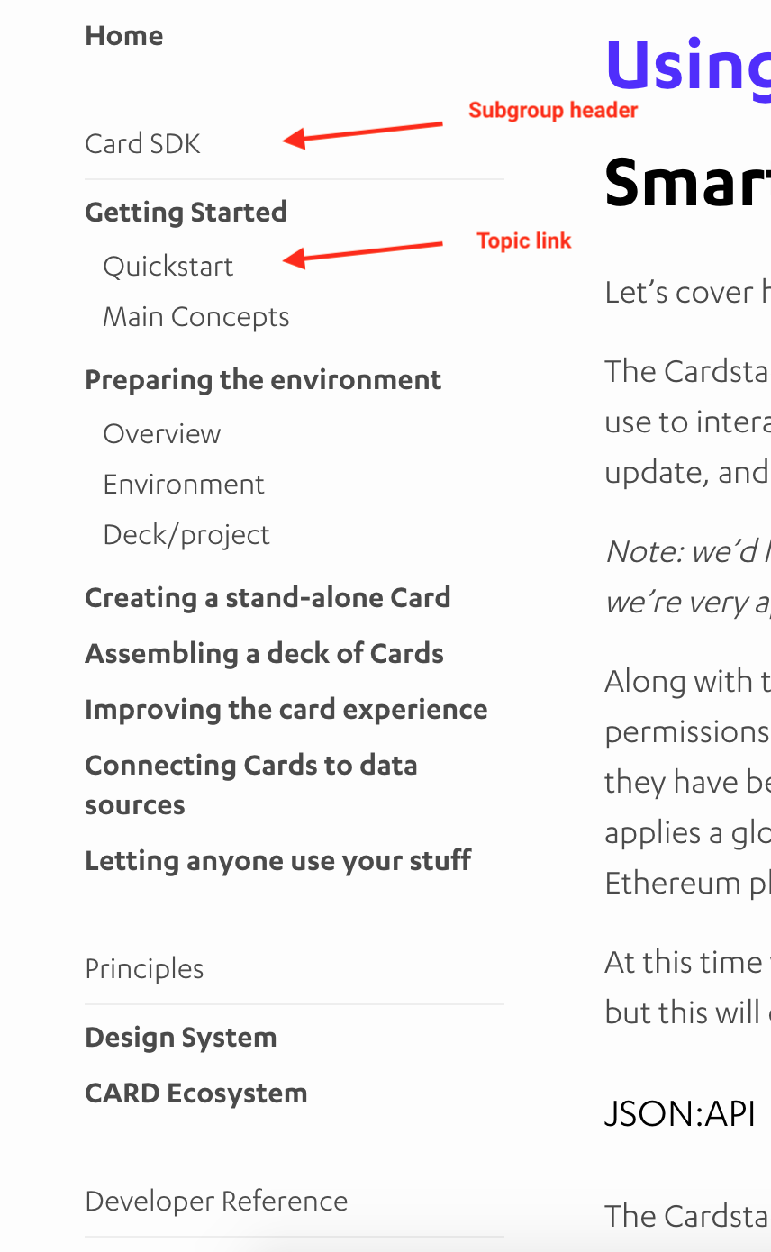 Subgroup headers in TOC should use different style from TOC items · Issue #48 · cardstack ...