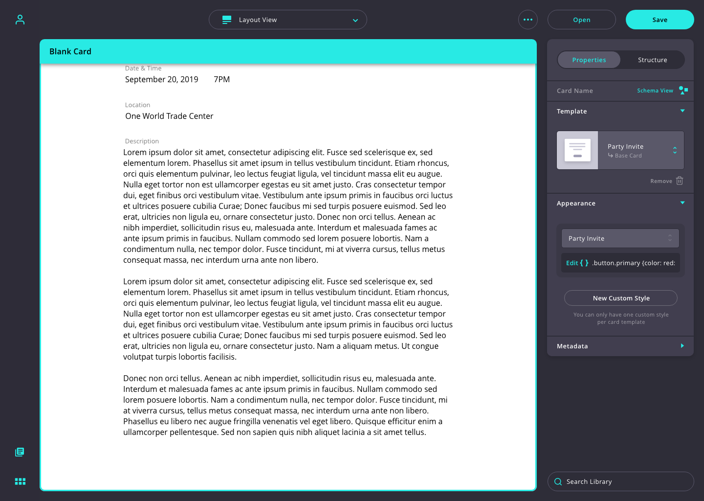 In Layout view when scrolling the card and card is reaches the header, display a shadow under ...