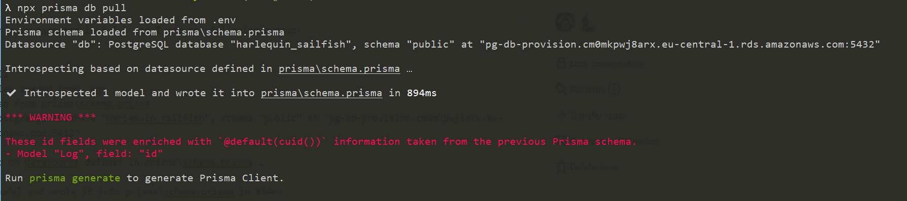 Losing Schema Attribute `@default(cuid())` When Pulling Schema · Issue #9386 · prisma/prisma ...