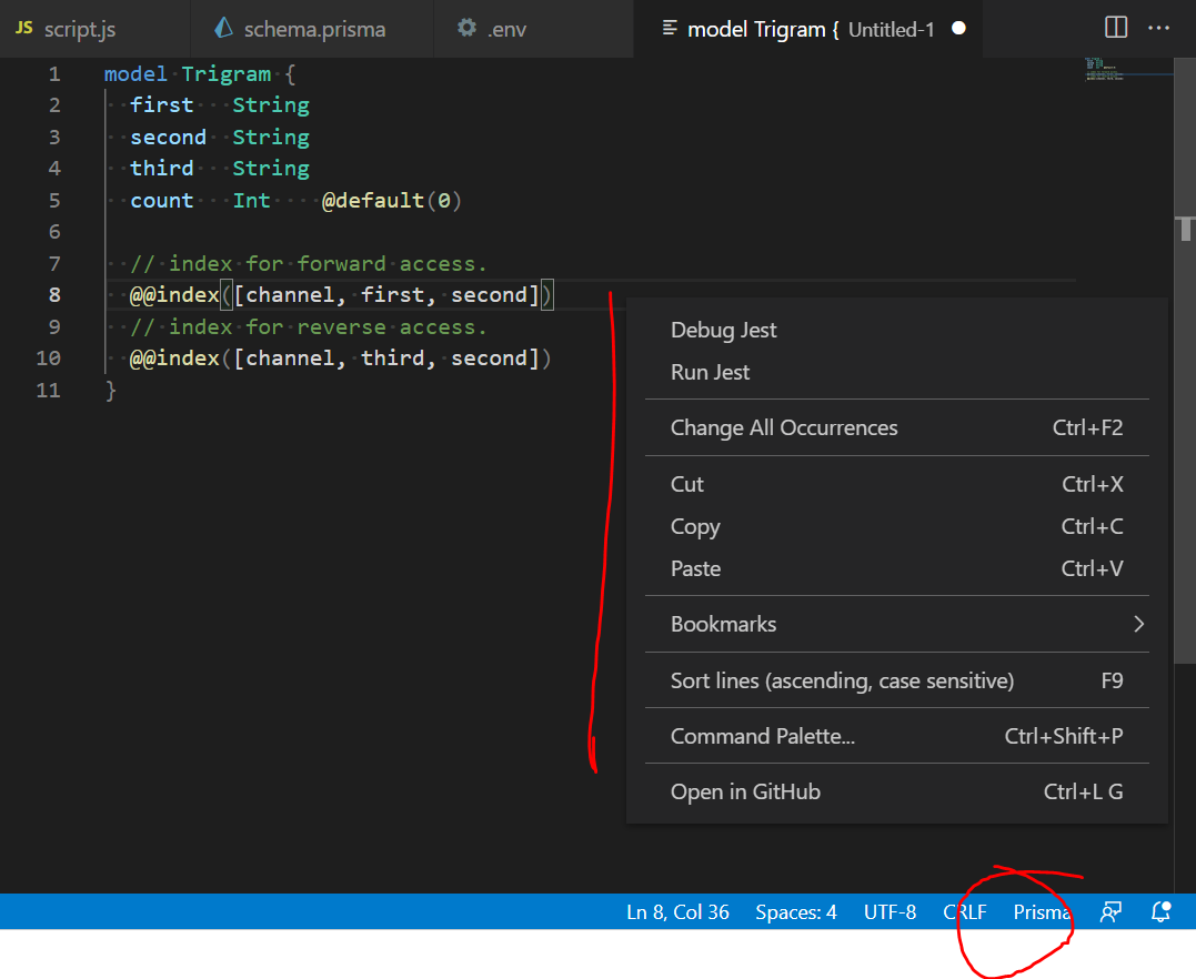 Setting A Document Type To `prisma` Does Not Allow You To Use The Prisma Formatting Logic And