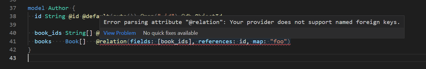 Auto Completion: `map` does not exist for M:N in MongoDB · Issue #1061 · prisma/language-tools ...
