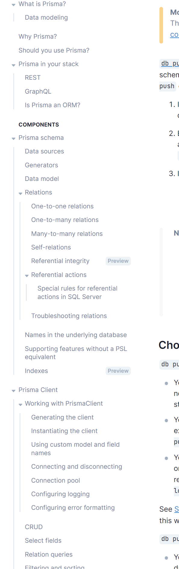 Navigation is often uncollapsed by default · Issue #2946 · prisma/docs · GitHub