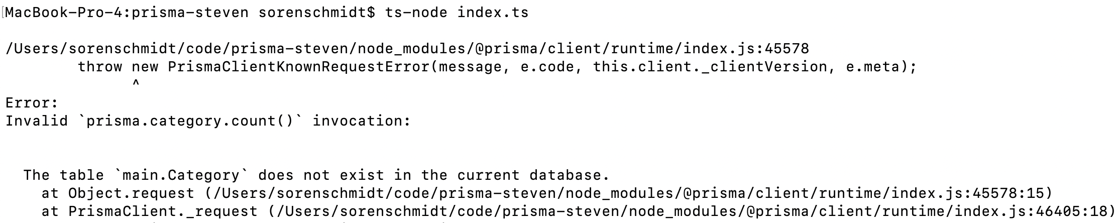 Suggest Using Migrations On Missing Table · Issue 12873 · Prismaprisma · Github