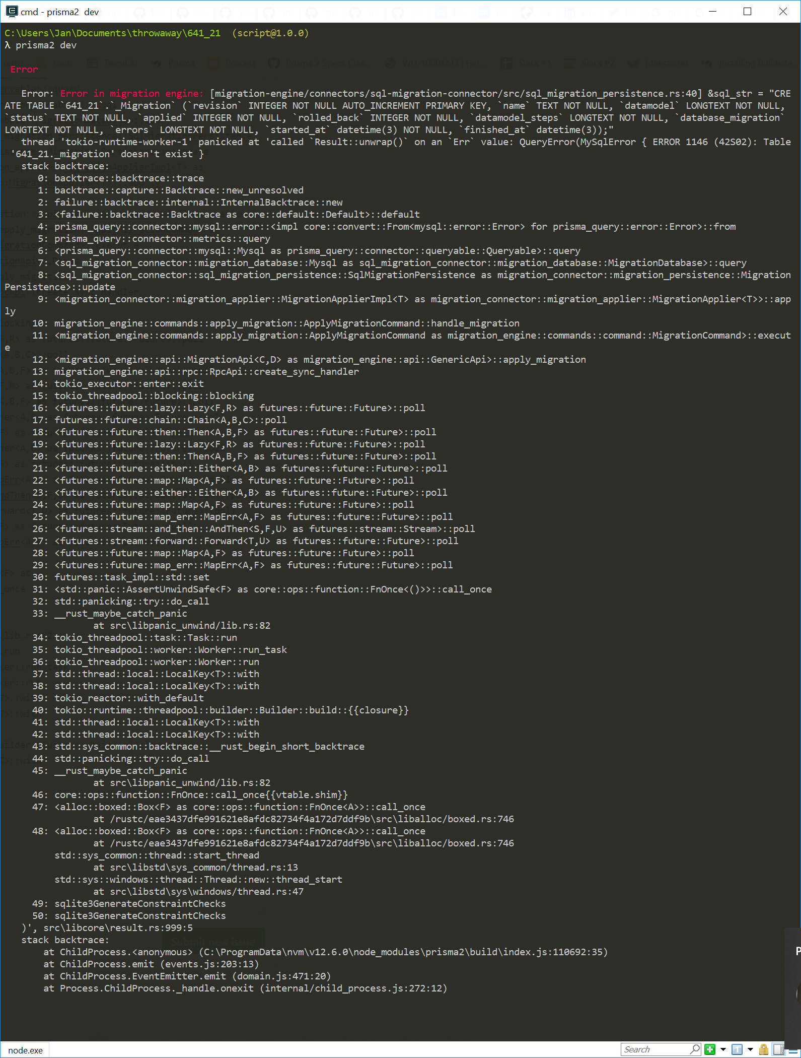 `prisma2 dev` fails for new MySQL DB · Issue #674 · prisma/prisma · GitHub