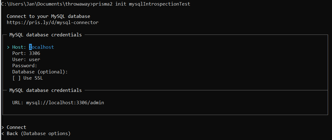 `init` Mysql Has Default Db `admin` Although Not Visible In Form · Issue 736 · Prismaprisma 