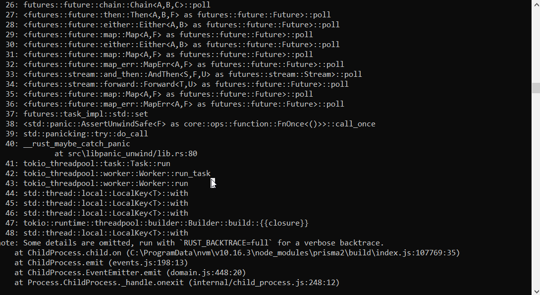 `prisma2 dev`: You can still hit `d` to see a diff when you already crashed the migration engine
