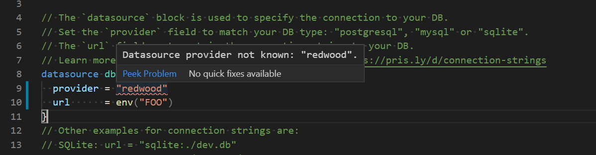 [Redwood.js] provider = "redwood" · Issue #1578 · prisma/prisma · GitHub