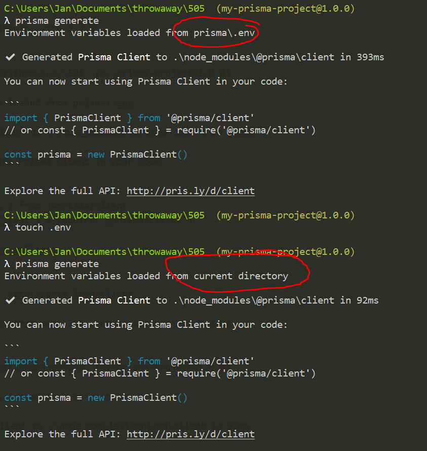 [2.2] Not loading ./prisma/.env variables when ./.env exists · Issue #2971 · prisma/prisma · GitHub
