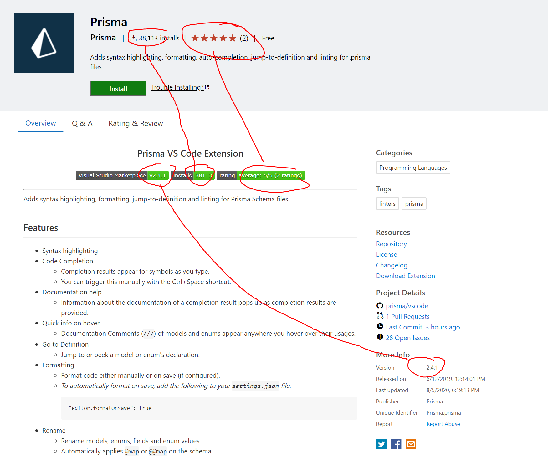 Remove badges from VSCode Marketplace README · Issue #393 · prisma/language-tools · GitHub