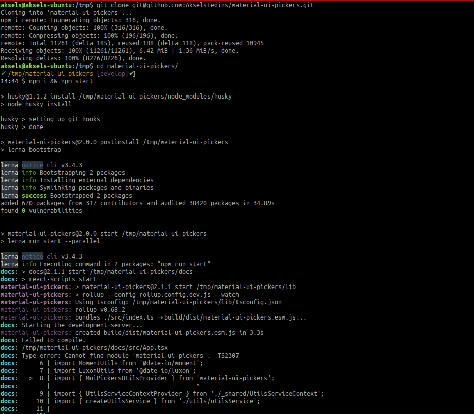 Dev mode · Issue #675 · mui/material-ui-pickers · GitHub