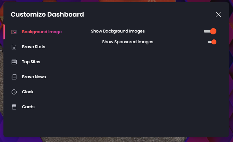 Issue with Customized Dashboard window · Issue #21614 · brave/brave ...