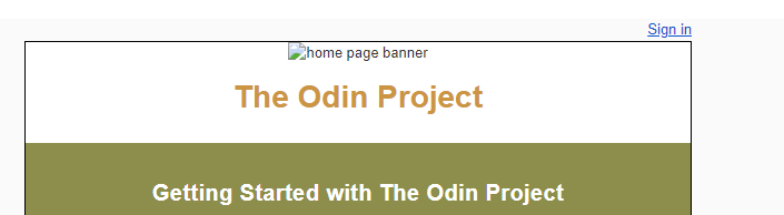 Bug: Broken home page banner - welcome email · Issue #4002 · TheOdinProject/theodinproject · GitHub