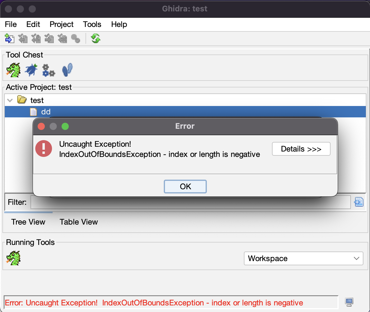 Uncaught exception! index or length is negative · Issue #5956 ...