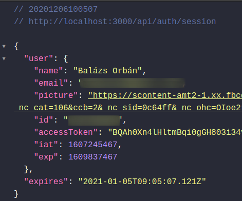 Session.user.id and session.accessToken when using next-auth to gain access to the Spotify api ...