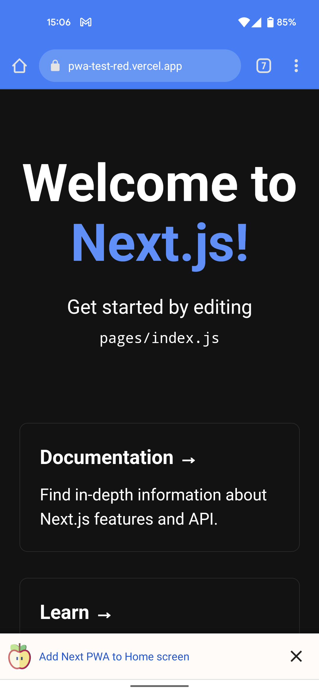 PWA not working on android device. · Issue #32131 · vercel/next.js · GitHub