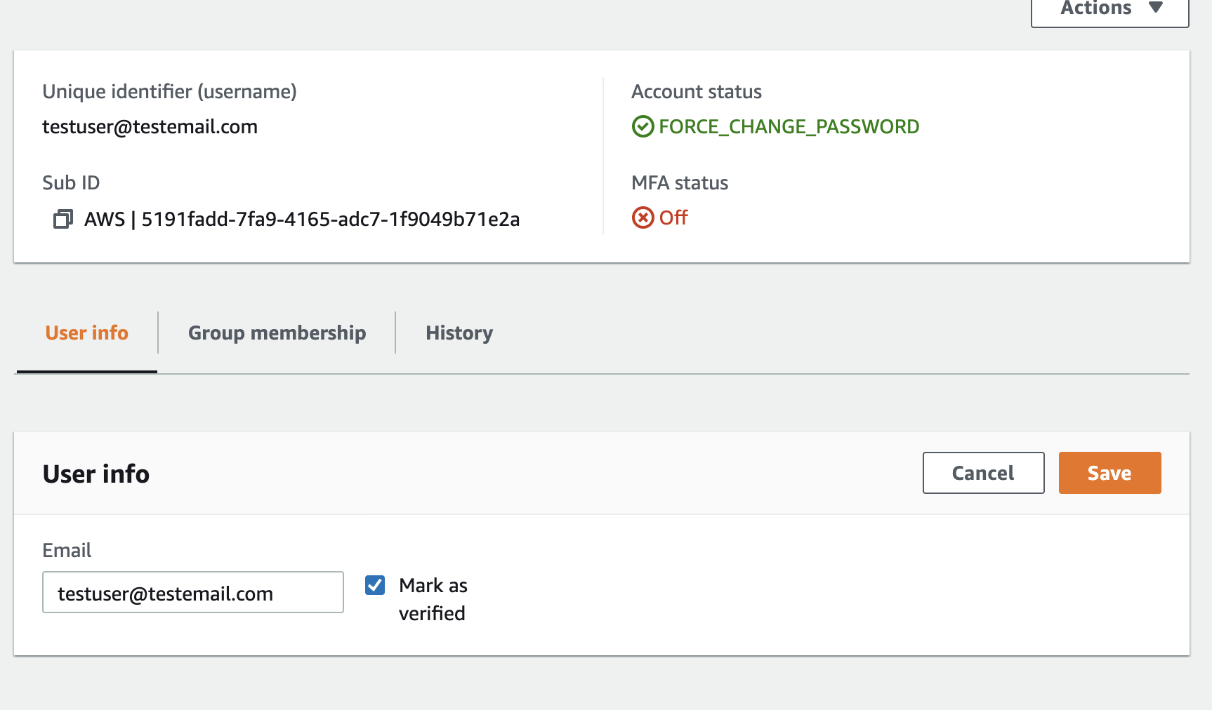 Admin UI User Management Reset Password Action Not Working Issue