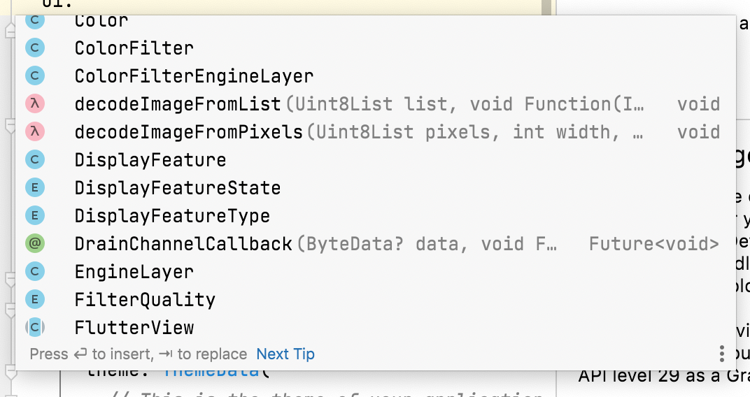 DartPad autocomplete doesn't always fit on screen. · Issue #2122 · dart-lang/dart-pad · GitHub