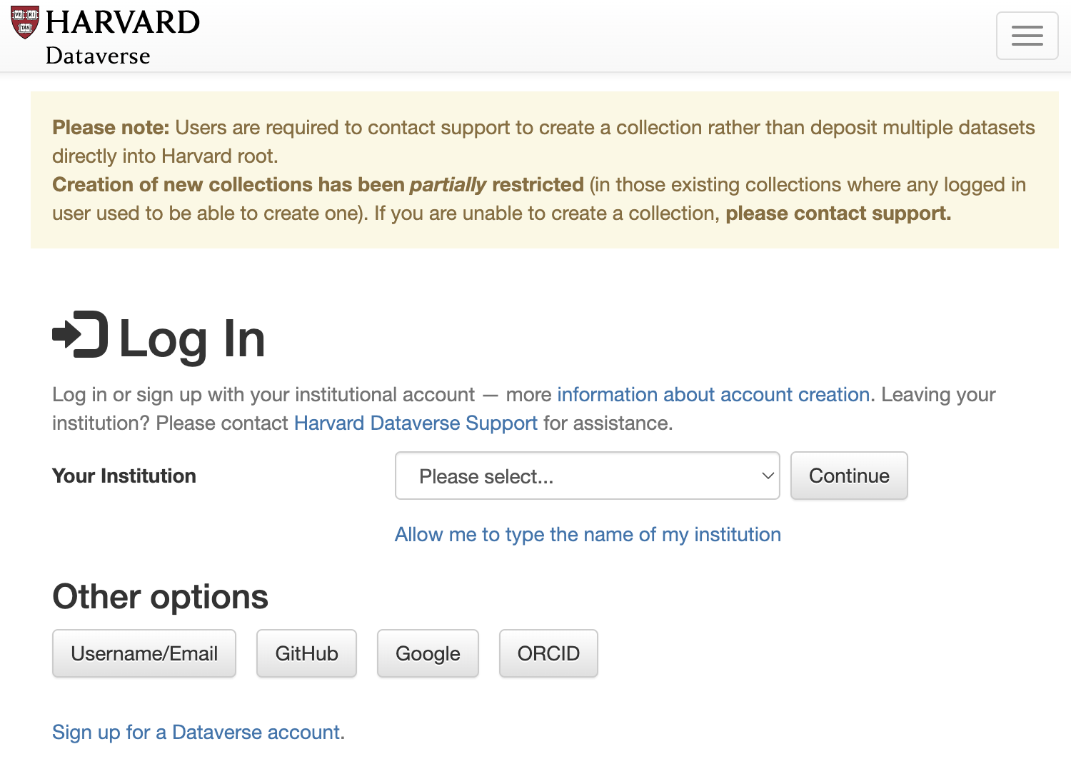 Spike: Do users who can't create Dataverse collections know this before ...