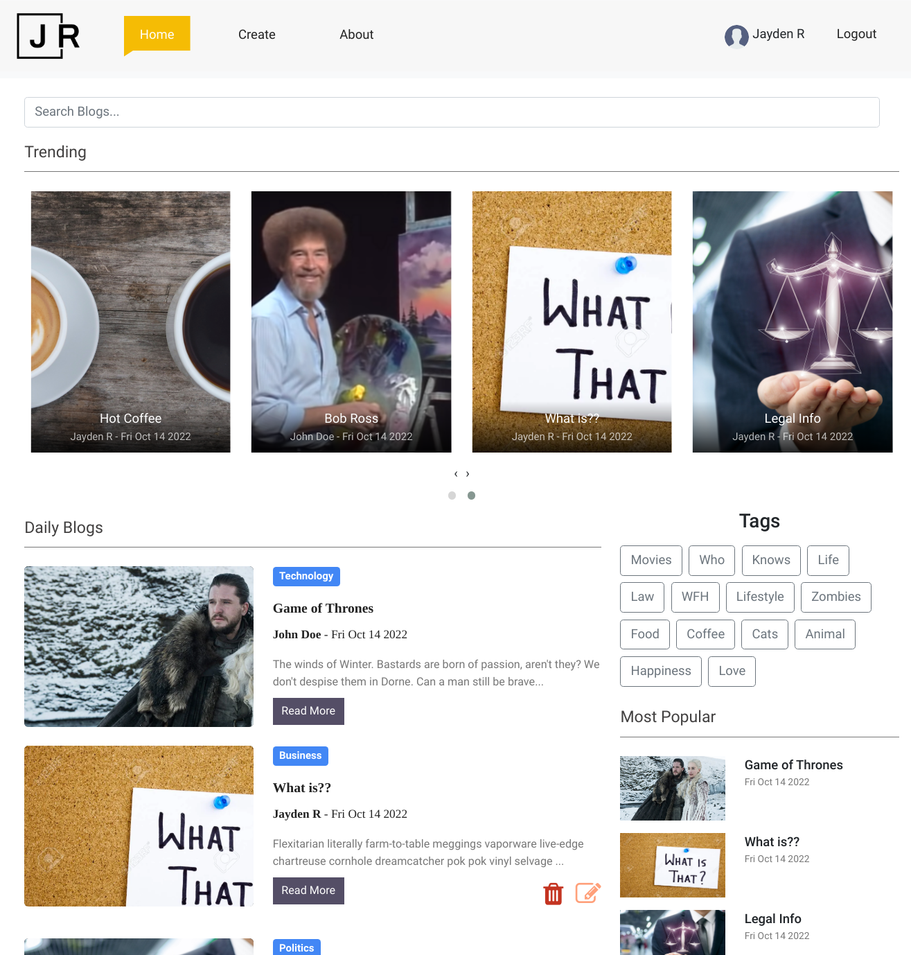 GitHub - JayRichh/blog-app: CRUD Blogging App with User Auth, Sign-in, Sign-up, Firebase backend